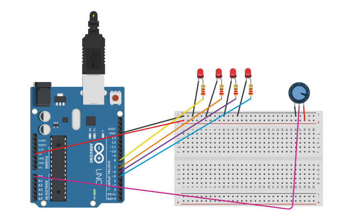 Circuit design TP N°5 Lautaro Martinez 4°A Avionica - Tinkercad