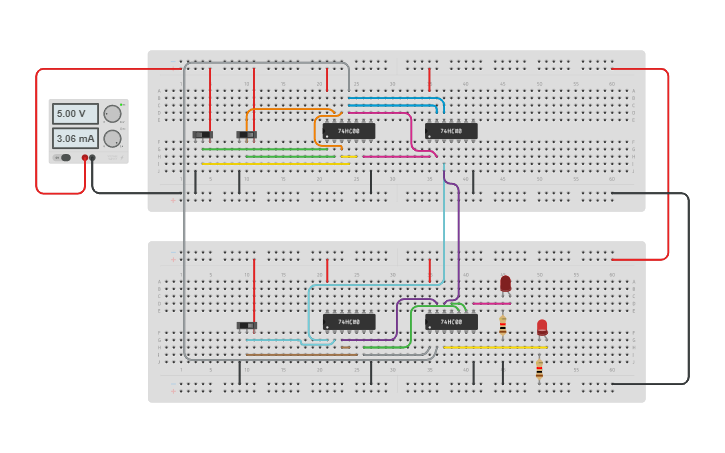 Circuit design FULL SUBTRACTOR USING NAND GATES - Tinkercad