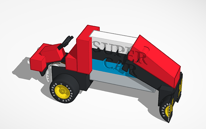 3D design SUPER CAR - Tinkercad