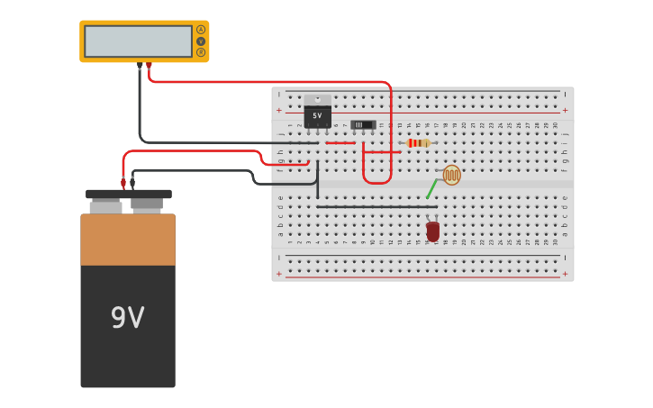 Circuit design SENSOR LDR | Tinkercad