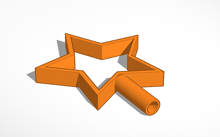 3D design mini Christmas tree top star | Tinkercad