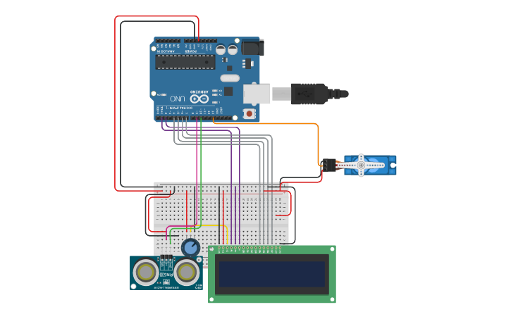 Circuit design Toll Gate - Tinkercad