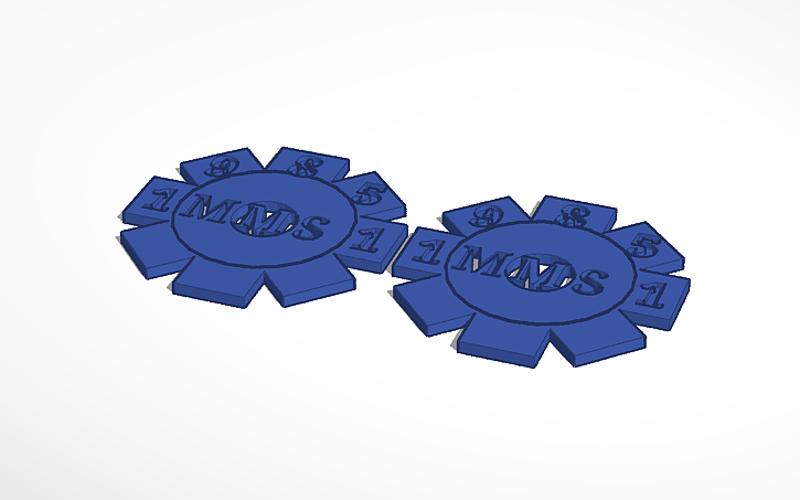 3D design blue marker - Tinkercad