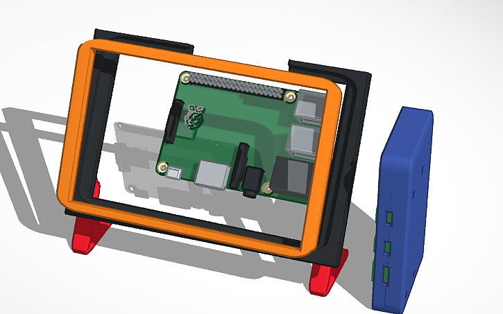 3D design raspberry pi 5 inc montor hdmi top | Tinkercad