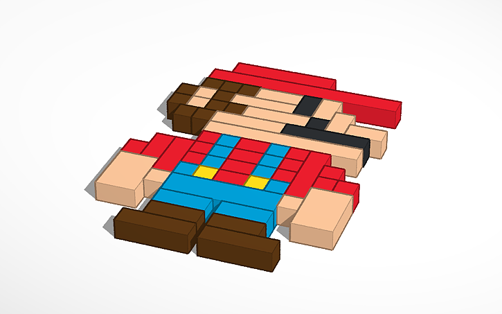 3D design mario 2d - Tinkercad