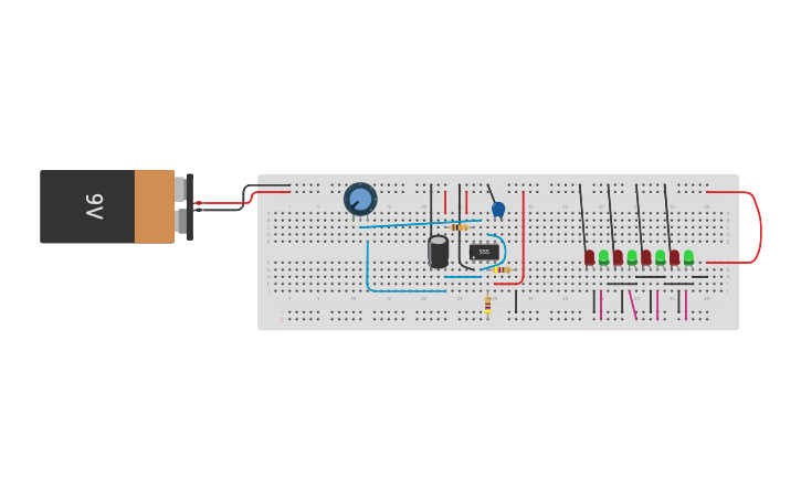 Circuit design Breadboarding Project Circuit Group 1 | Tinkercad