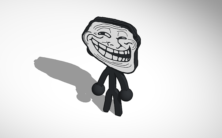 3D design Troll face with body | Tinkercad