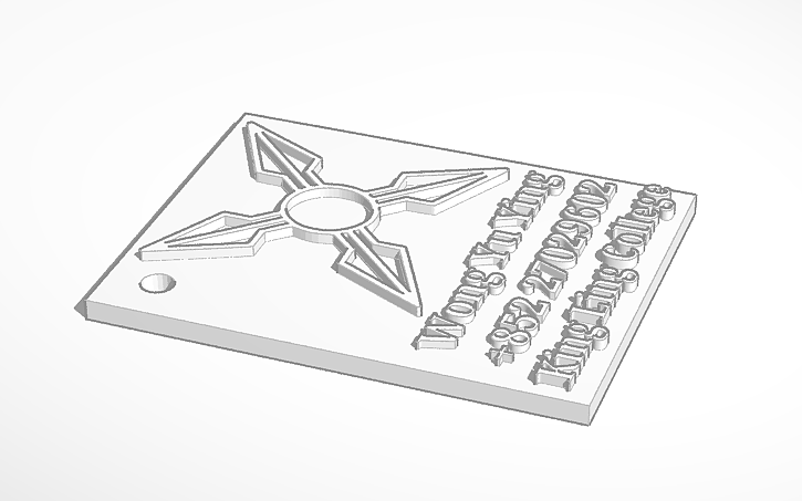 3d Design Name Tag Sample Tinkercad