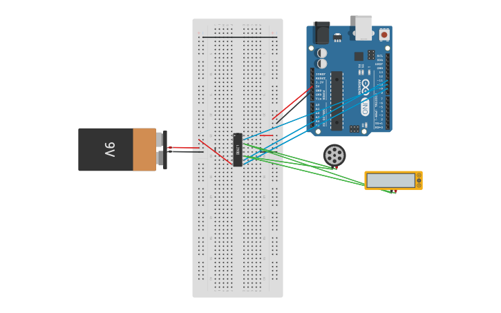 Circuit design L293D Arduino speed | Tinkercad