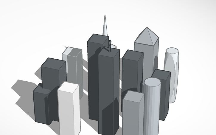 3d Design Twin Towers Tinkercad