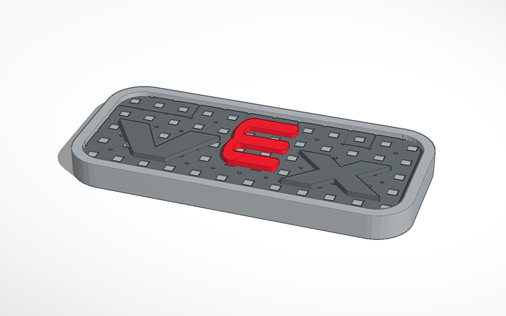 3D design VEX robotics plate - Tinkercad