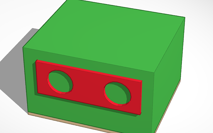 3D design hcsr04 - Tinkercad