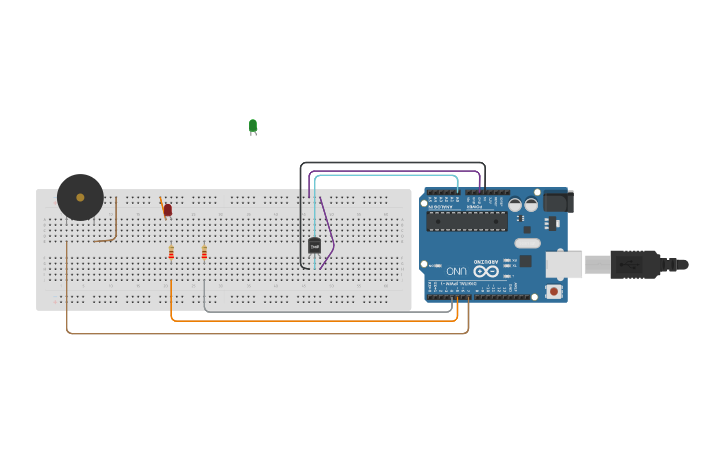 Circuit Design Sıcaklık Sensörü Tinkercad