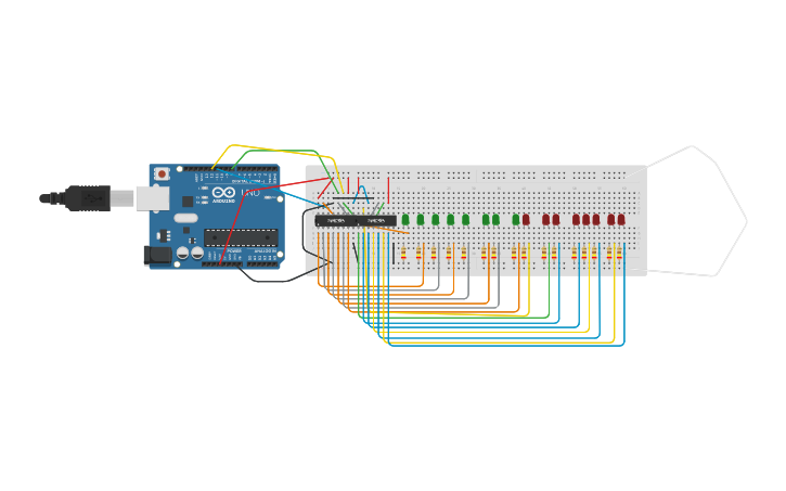 Circuit design Binary C | Tinkercad