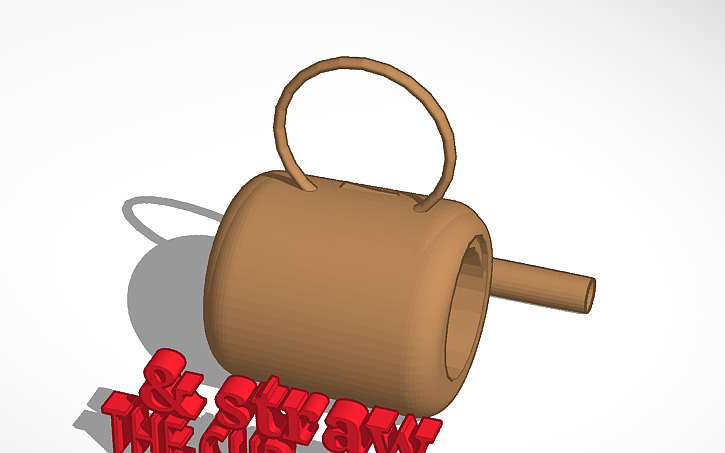 3D design The 3d printed cup & straw | Tinkercad