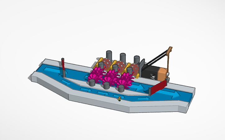3D design Water-Turbine - Tinkercad