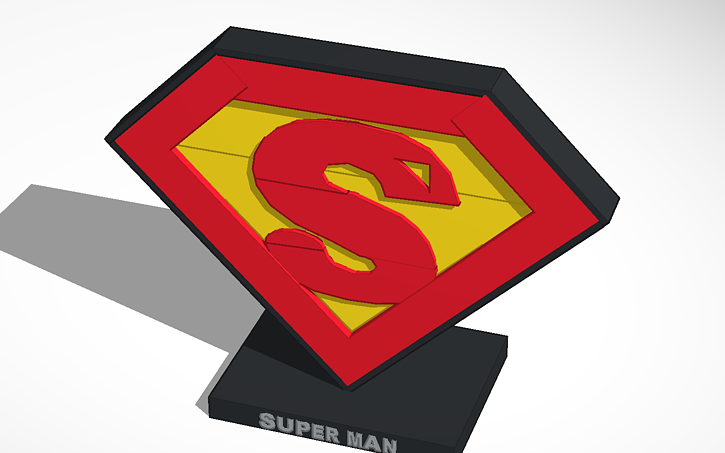 3D design Superman symbol | Tinkercad