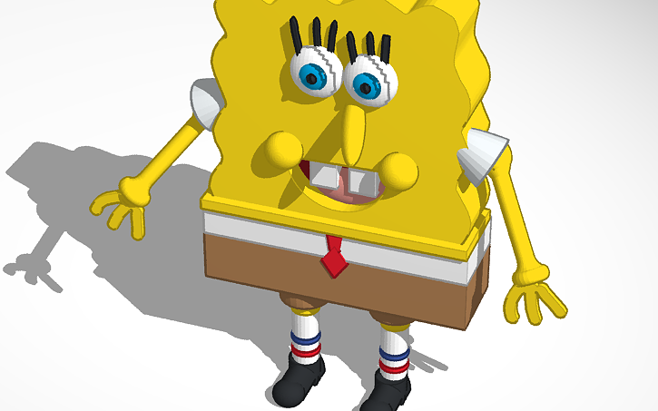 3D design Spongebob - Tinkercad