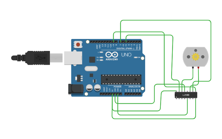 Circuit design Ejemplo 4: Control de un Motor DC con un Módulo L298N ...
