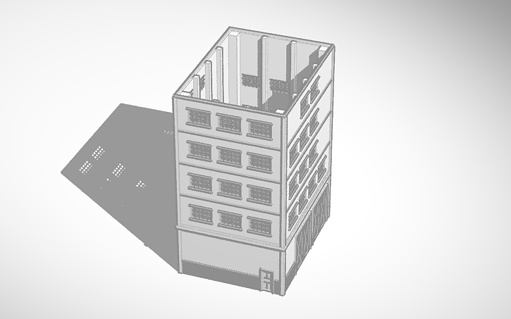 3D design N-Scale Industrial Building Section A | Tinkercad