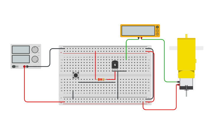 Circuit design circuitos clase 2 transistores npn, pnp - Tinkercad