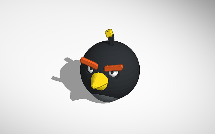 3D design Angry birds bomb - Tinkercad