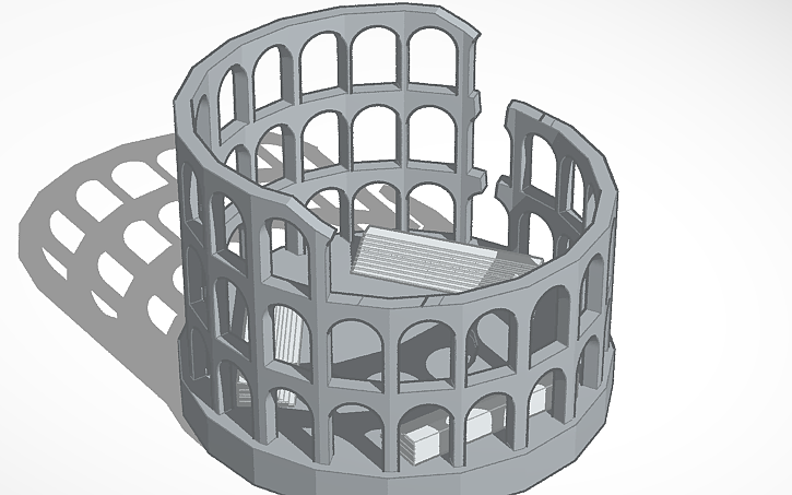 3D design Roman Colosseum - Tinkercad