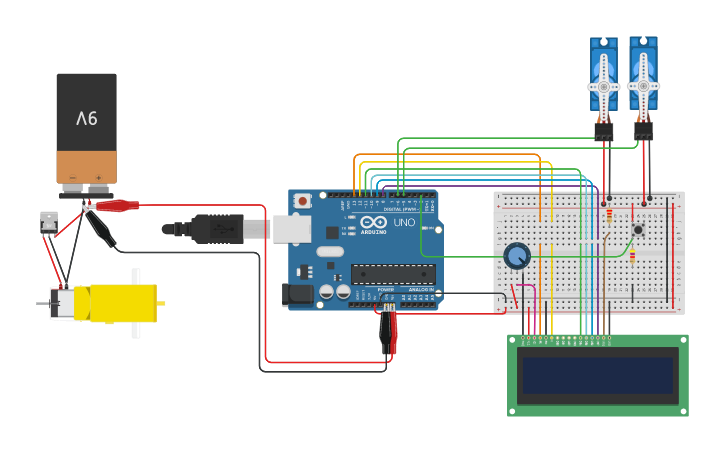 Circuit design Wind Turbine | Tinkercad