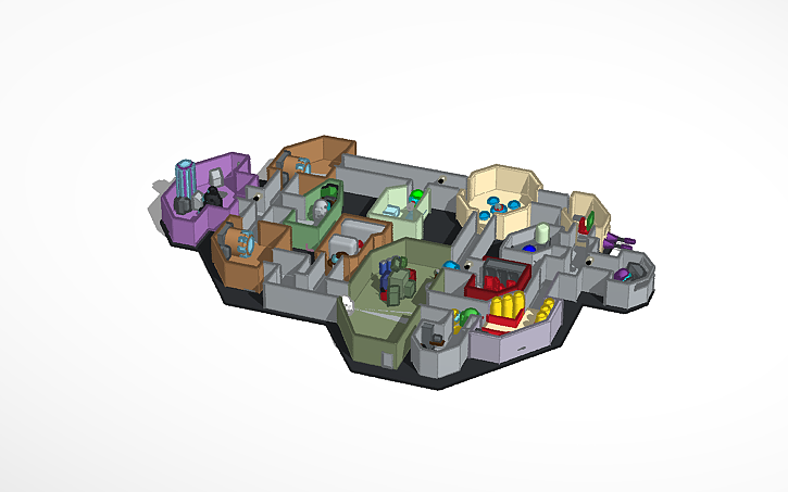 3D design among us skeld map - Tinkercad
