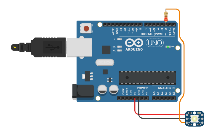 Circuit design Copy of Adafruit NeoPixel - Tinkercad