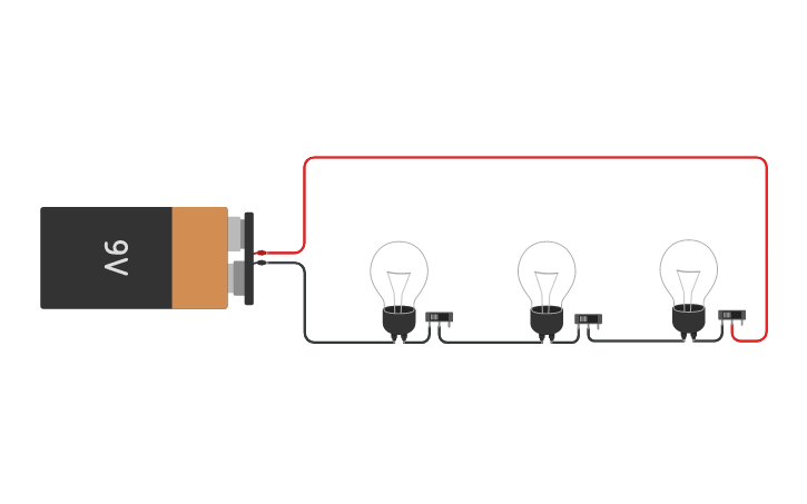 Circuit design Series Circuit Sample - Tinkercad