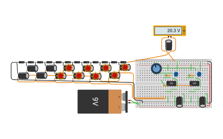 Circuit Design Voltage Multiplier Tinkercad