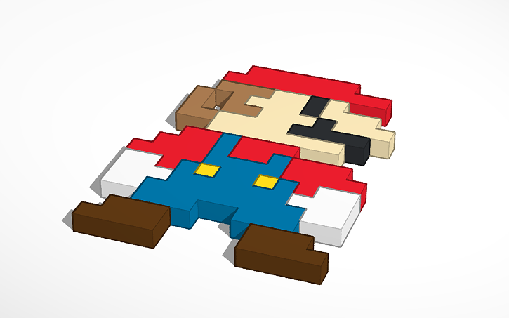 3D design SMB1 Mario | Tinkercad