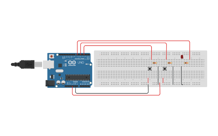 Circuit design PRACTICO 5B-PRENDER Y APAGAR UN LED CON DOS PULSADORES ... Circuit design PRACTICO 5B-PRENDER Y APAGAR UN LED CON DOS PULSADORES ...
