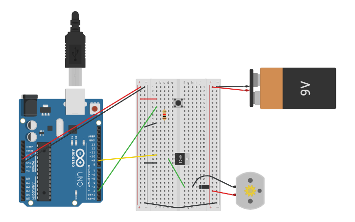 Circuit Design Transistor Motor Tinkercad