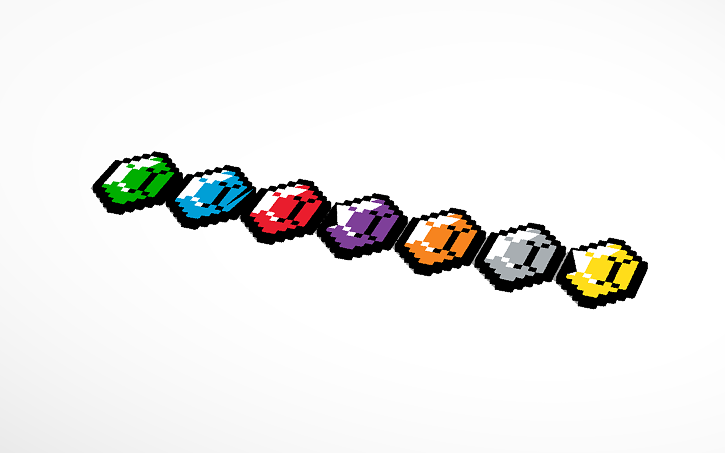 3D design Pixel Rupees (Copy of Science Girl's Green Rupee) | Tinkercad