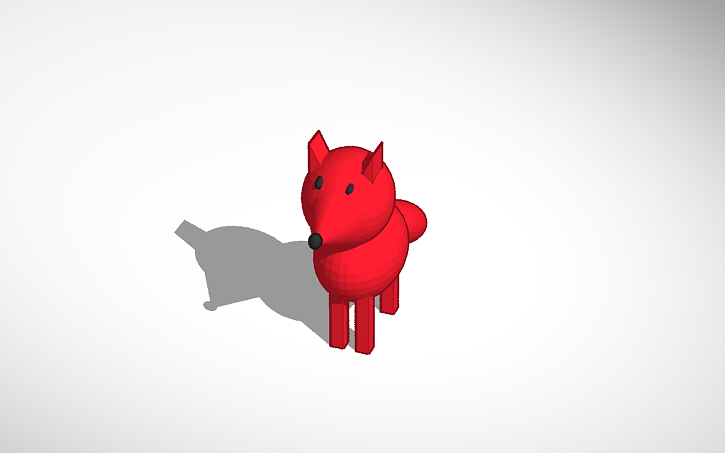 3D design Foxy Boo - Tinkercad