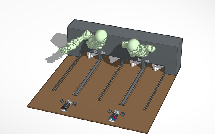 3D design Spooky Bowling Alley - Tinkercad
