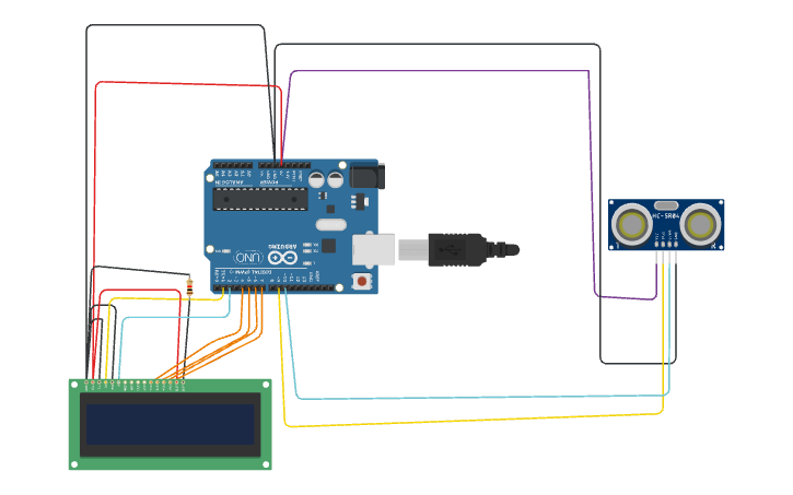 Circuit Design Distance Measurement 2020bcs0107 Tinkercad