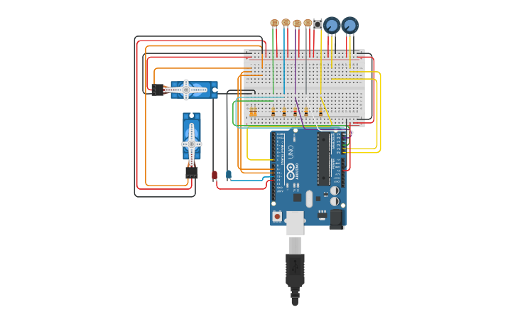 Circuit design solar panel - Tinkercad