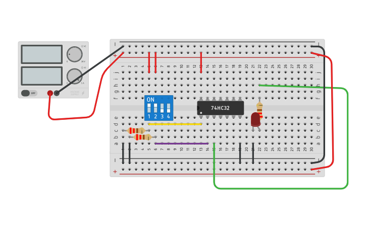 Circuit design COMPUERTA 7432 - Tinkercad