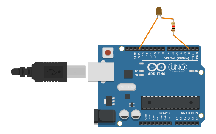 Circuit design Ejemplo de circuito Arduino - Tinkercad