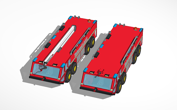 3D design airport fire trucks | Tinkercad