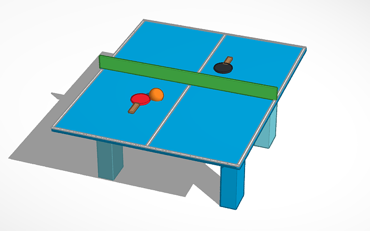 3D design PING-PONG - Tinkercad