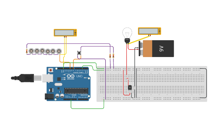 Circuit design Self dimming lights | Tinkercad