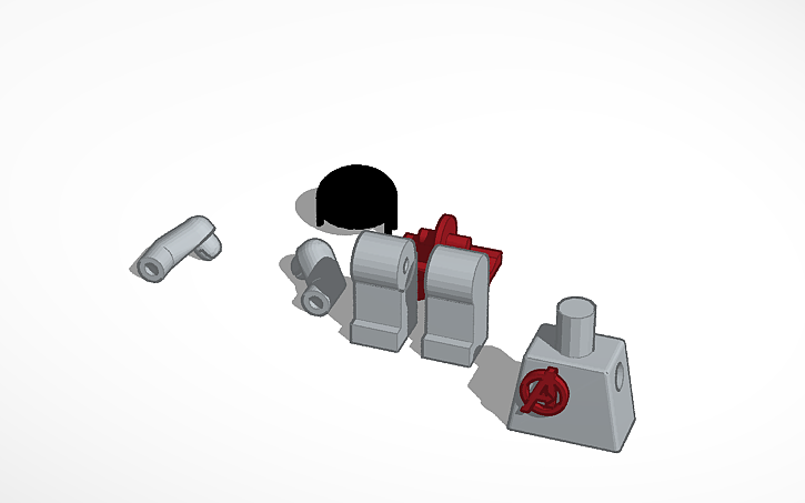 3D design superhero lego figure - Tinkercad