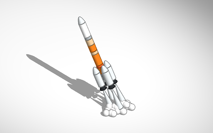 3D design rocket - Tinkercad