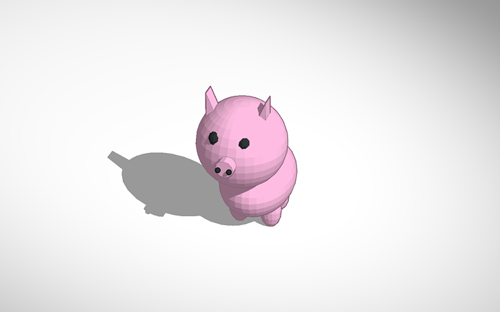 3D design Piggy Boo - Tinkercad