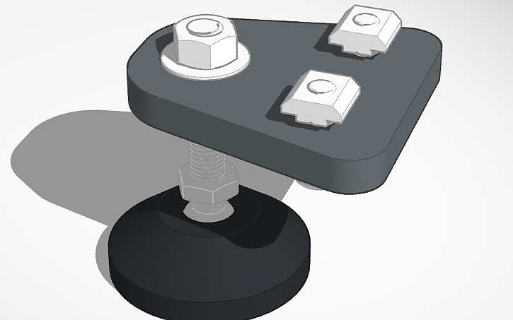 3D design Sim Rig Feet - Tinkercad
