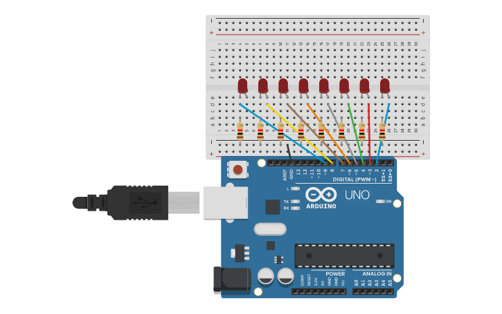 Circuit design EJERCICIO(4) - Tinkercad